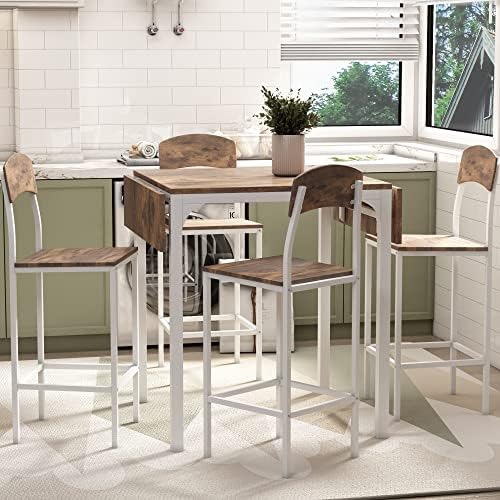 Amazon.com - Bellemave Breakfast Table Set for 4 5-Piece Counter Height ...