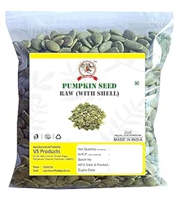 VS Products Pumpkin Seeds, 50g, Pepita Raw Seeds with shell, Kaddu Ke ...