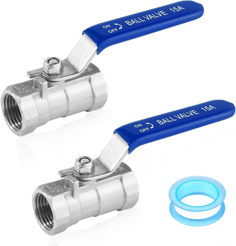 Amazon.com: WiseWater 304 Stainless Steel Ball Valve, 3/4’’ FNPT Ball ...
