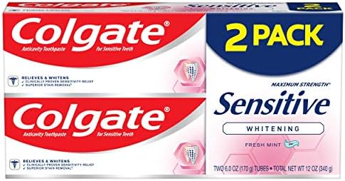 Amazon.com : Colgate Sensitive Toothpaste with Maximum Strength and ...