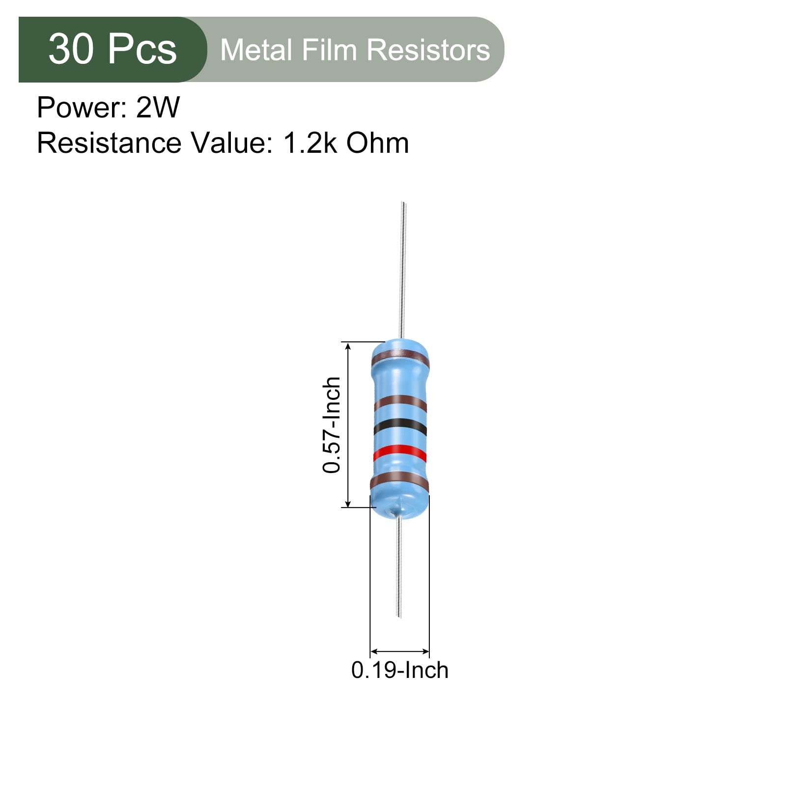 1% Tolerance Resistor Pack YOKIVE 30 Pcs Metal Oxide Film Resistors ...