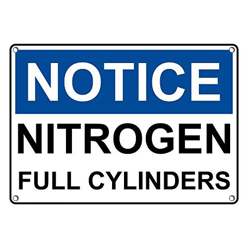 Amazon.com: Weatherproof Plastic OSHA Notice Nitrogen Full Cylinders ...