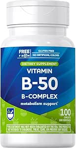 Amazon.com: Rite Aid Vitamin B-50 B-Complex Metabolism Support 100 ...