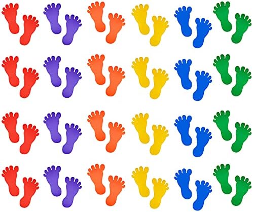 Amazon.com: 18 Pairs 36 Prints Colorful Kids Size Shoes Footprint ...