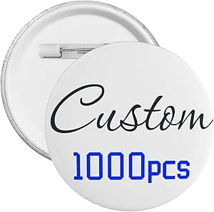 Amazon.com: Bulk Custom Pins 1-1000 Pcs - Design Your Own Personalized Buttons : Clothing, Shoes ...