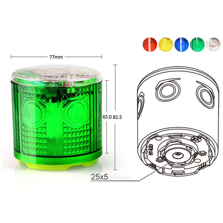 Snapklik.com : Solar Strobe Warning Light: IP54 Waterproof Flashing ...