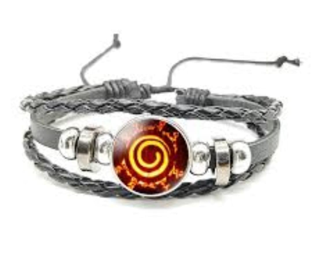 NVP ENTERPRISES Anime Braided Leather Bracelet Mangekyou Dojutsu Rinne ...