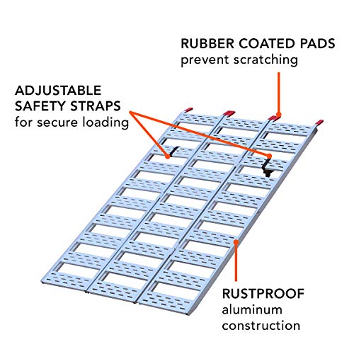 CARGOSMART Aluminum Tri-Fold Ramp with Treads (1pk) – Easily and Safely ...