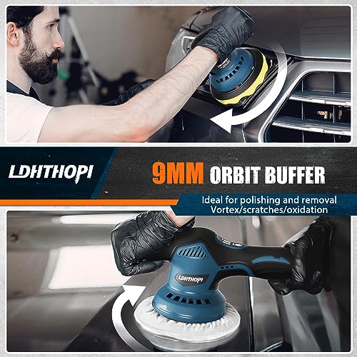 Snapklik.com : LDHTHOPI Cordless Buffer Polisher, 2000mAh 12V Battery ...