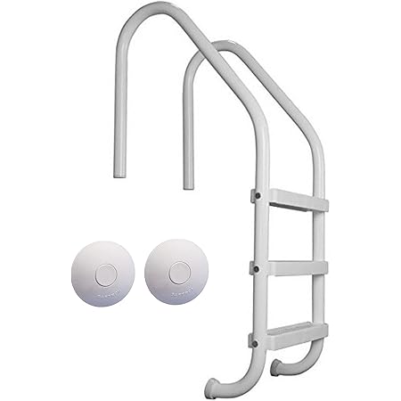 Amazon.com: Saftron Step Polymer Finish Inground Pool Ladder, White ...