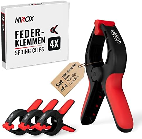 Nirox Set of 4 Spring Clips - Clamps with Large Span Width - High ...