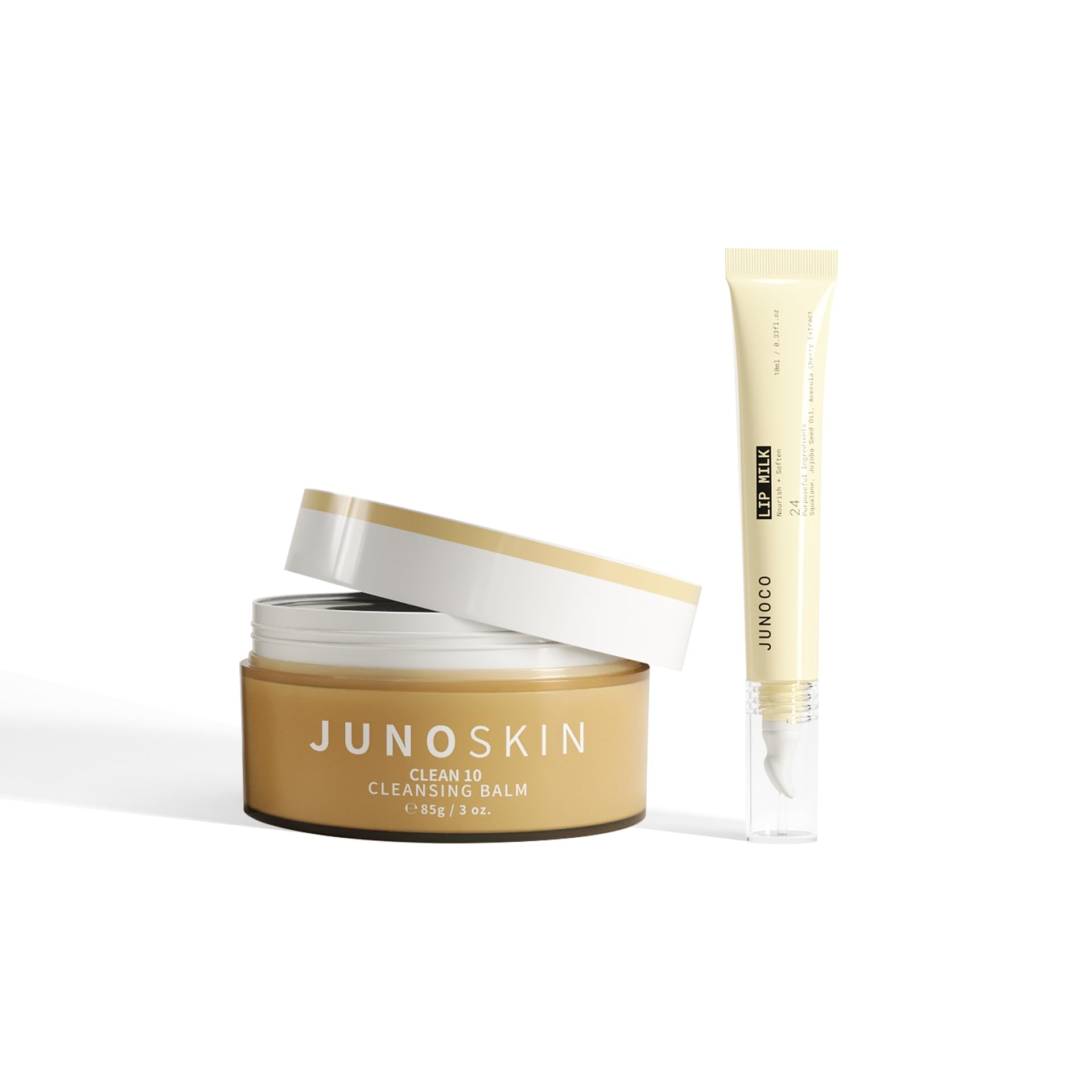 Amazon.com : JUNO & Co. Clean 10 Cleansing Balm & Lip Milk, Hydrating Lip Balm : Beauty ...