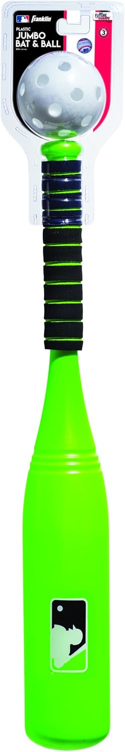 Amazon.com: Franklin Jumbo Plastic Bat with Ready-to-Play Ball/Green ...
