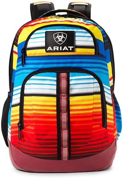 Amazon.com | ARIAT Unisex Adult Adjustable Strap Backpack, Multicolored ...