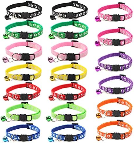 Bigqin 6 Pack Cat Collars with Bells, Adjustable Breakaway Cat Collars ...