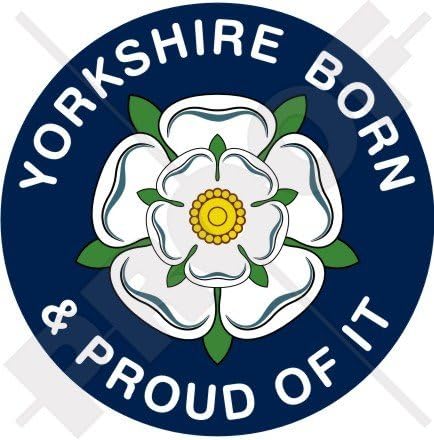 Yorkshire Born & Proud White Rose of York Britain UK 100mm (4") Vinyl ...