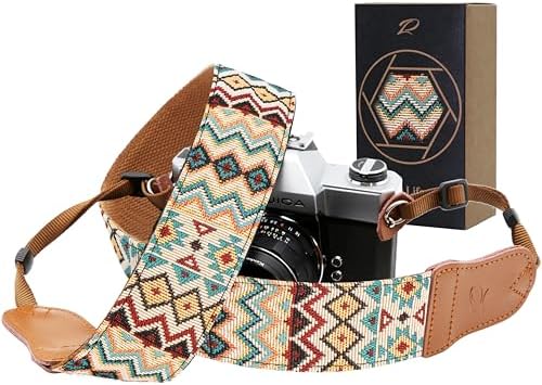 Amazon.com : Padwa Lifestyle Camera Strap - 2"Cowhide Head Camera ...