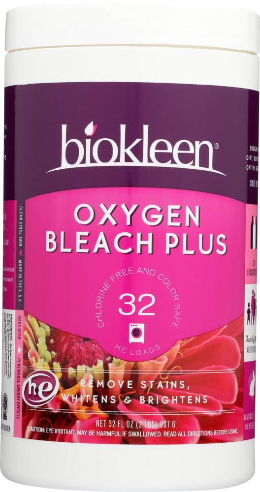 Biokleen Laundry Oxygen Bleach Plus Concentrated Stain Remover Whitens ...