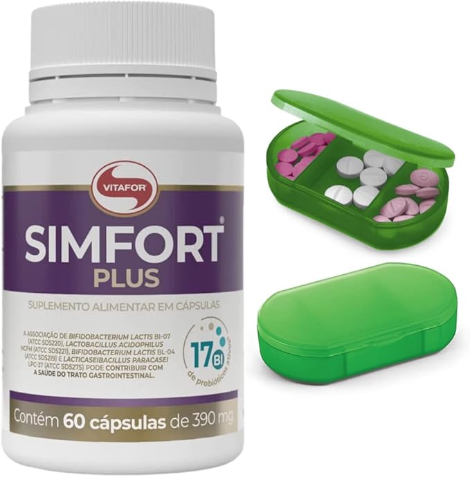 Kit Simfort Plus Vitafor 60 Capsulas + Porta Capsulas | Amazon.com.br