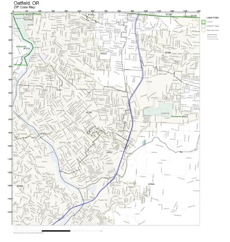 Buy ZIP Code Wall of Oatfield, OR ZIP Code Not Laminated Online at ...