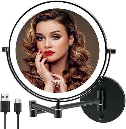 Amazon.com - MIROAMZ Rechargeable Wall Mounted Lighted Makeup Vanity ...