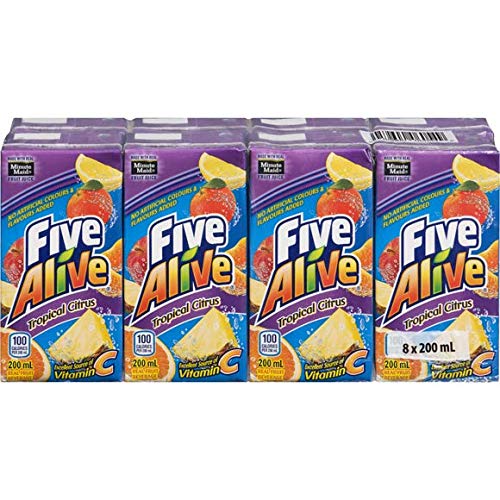 Amazon.com : Five Alive Tropical Citrus Juice Box (8-Pack) 6.7Oz ...