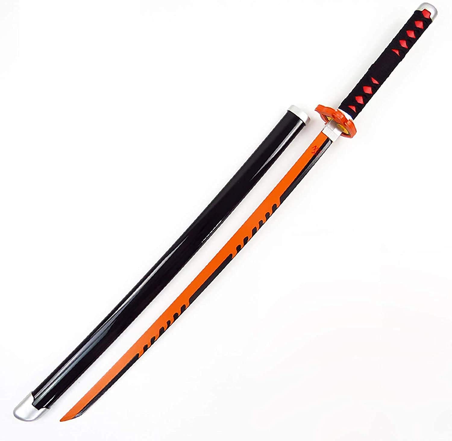 Buy Demon Slayer Blade COS Wooden Rengoku Kyojuro Prop Weapon Model ...