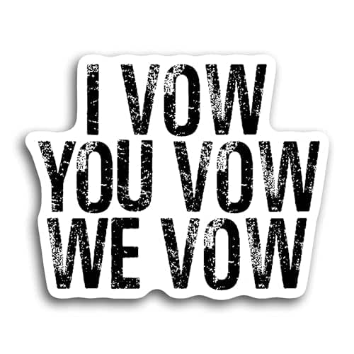 Amazon.com: I Vow You Vow We Vow Book Inspired Vinyl Die Cut Sticker ...