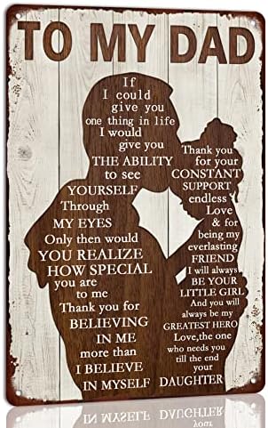 Amazon.com: To My Dad Metal Sign Father's Day Tin Sign Vintage Home ...