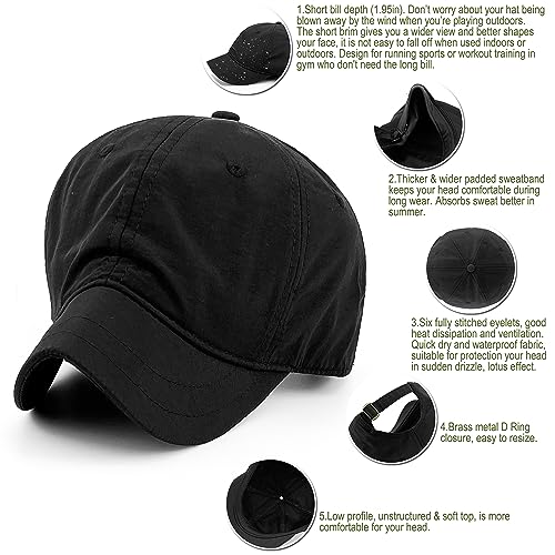 Masktide Waterproof Short Brim Baseball Caps for Men and Women