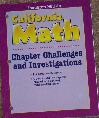 Amazon.com: Houghton Mifflin Mathmatics California: Chapter Challenges And Investigations Level ...