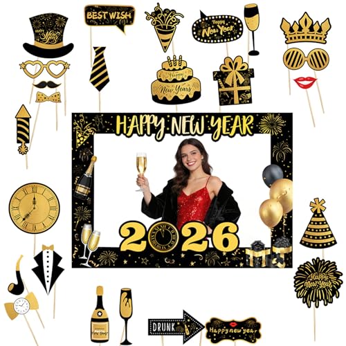 TIMSEKER Lot de 25 cadres pour photomaton 2026 Happy New Year ...