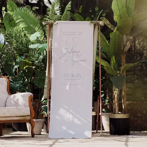 Amazon.com: Personalized Linen Wedding Sign, Custom Minimal Welcome ...
