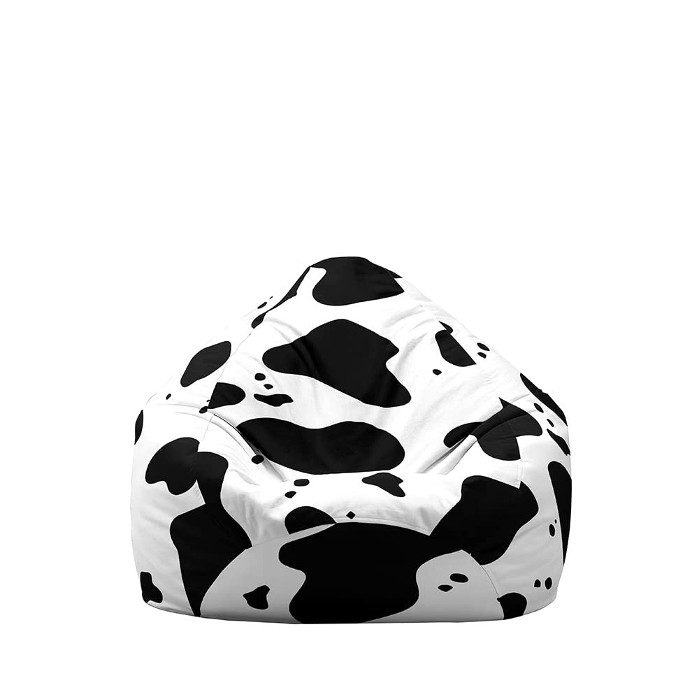 Highdi NO Filler Beanbag,Cow Pattern Toy Storage Bean Bag Chair Cover ...