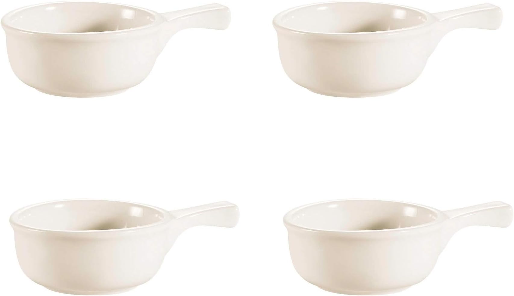 Amazon.com | Onion Soup Crock with Handle ~ Stoneware - Set of (4 ...