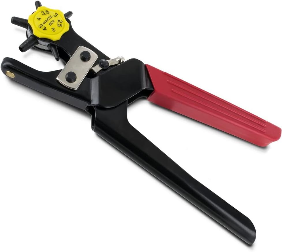 WORKPRO Leather Hole Punch, Belt Hole Puncher with 6 Multi-Hole Sizes ...