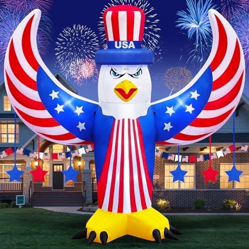 Amazon.com: Juegoal Patriotic Independence Day Inflatable, 8FT Height ...