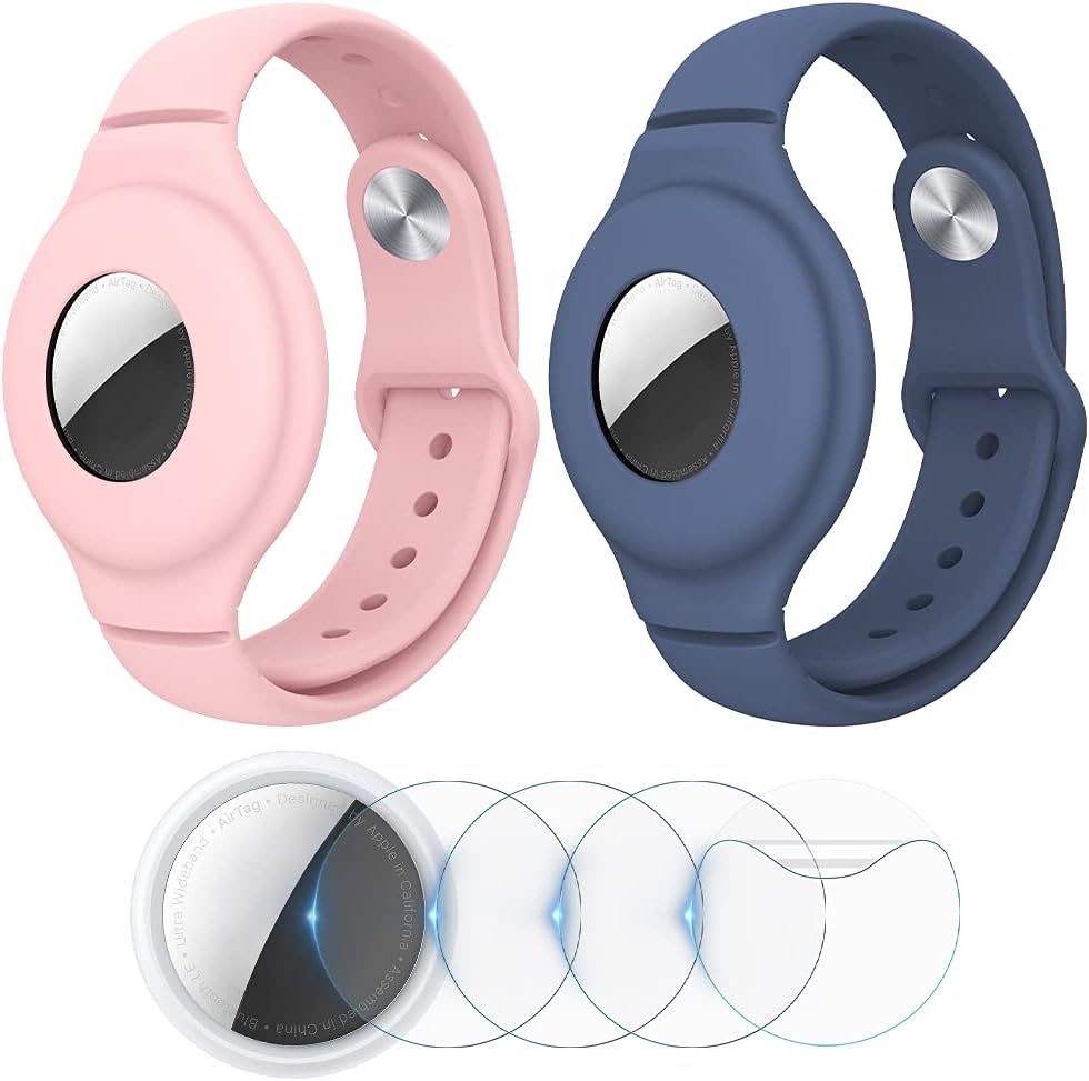 Amazon.com: Waterproof Air Tag Bracelet for Kids(2 Pack), Soft Silicone ...