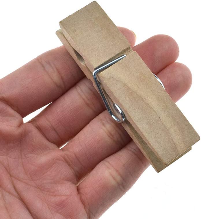 Amazon.com: HAHIYO Wooden Clothes Pins Clothespins Extra Wide Do NOT ...