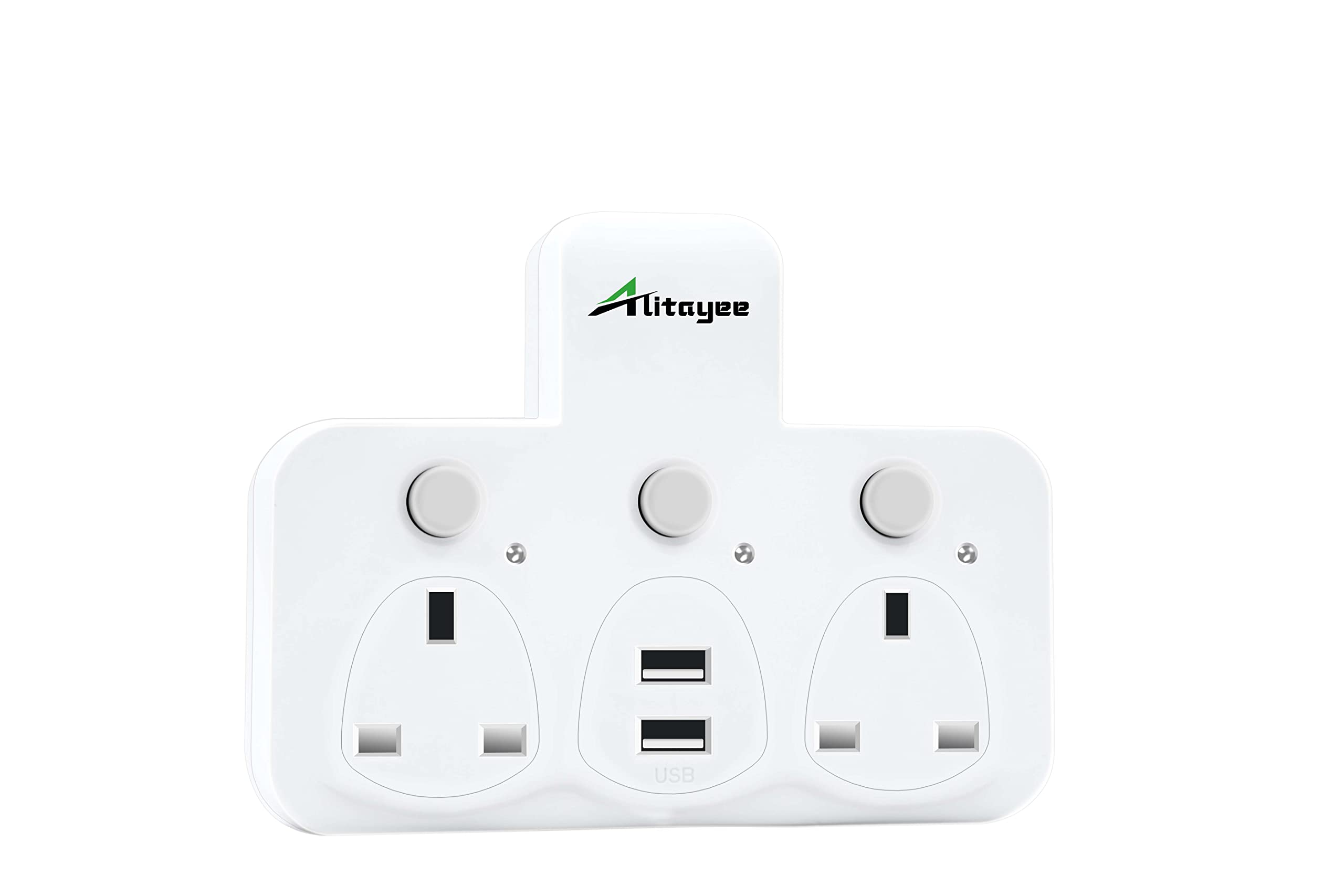 Buy Alitayee Plug Extension, 2 Way Plug Adapter Uk, Adapter Plug Uk USB ...