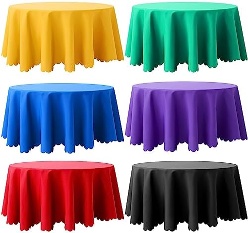 Amazon.com: Preboun 6 Pcs Assorted Color Round Table Cloths 70 Inch ...