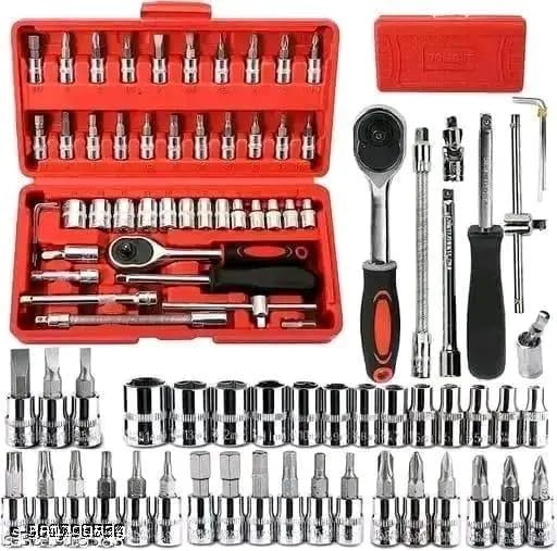 FABUNIK 46Pcs 1/2 inch Socket Set - Ratchet Wrench Spanner Tool Goti ...