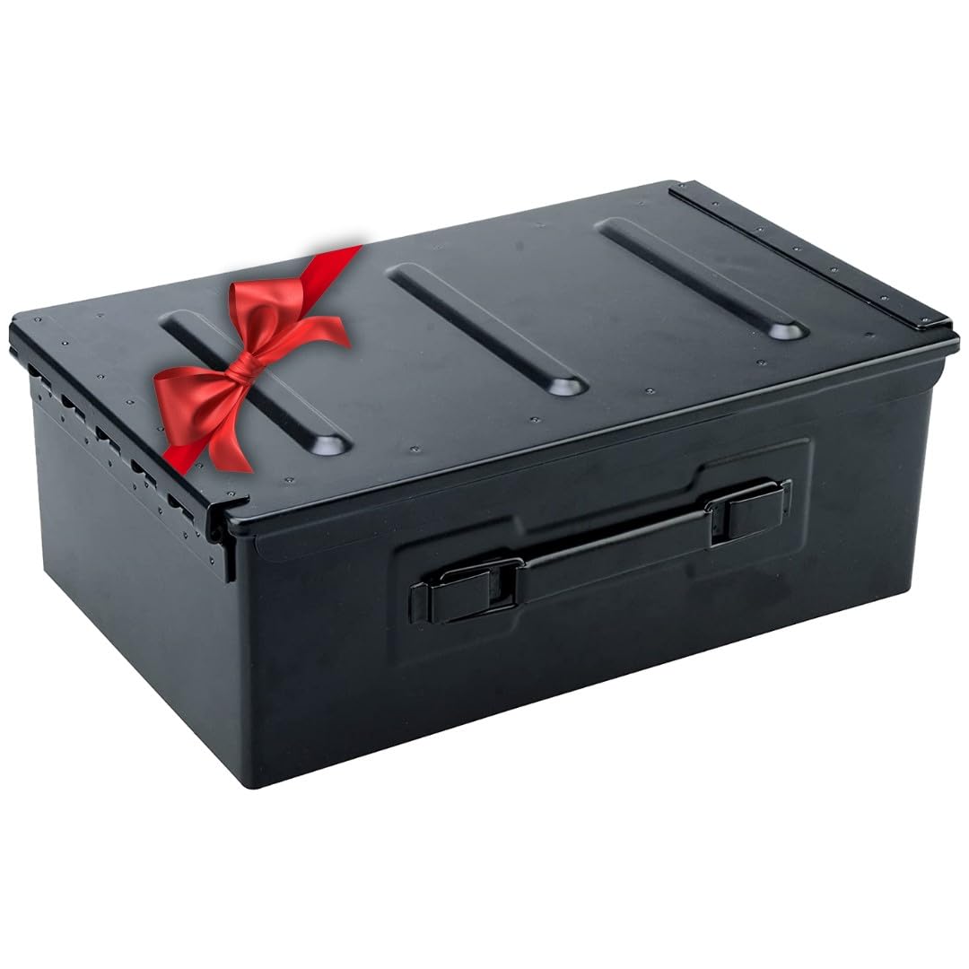 Snapklik.com : Black Sierra Heavy Duty Steel Ammo Can, Lockable & Water ...