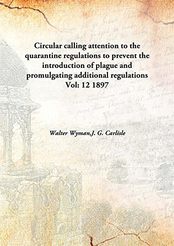 Amazon.com: Circular calling attention to the quarantine regulations to ...