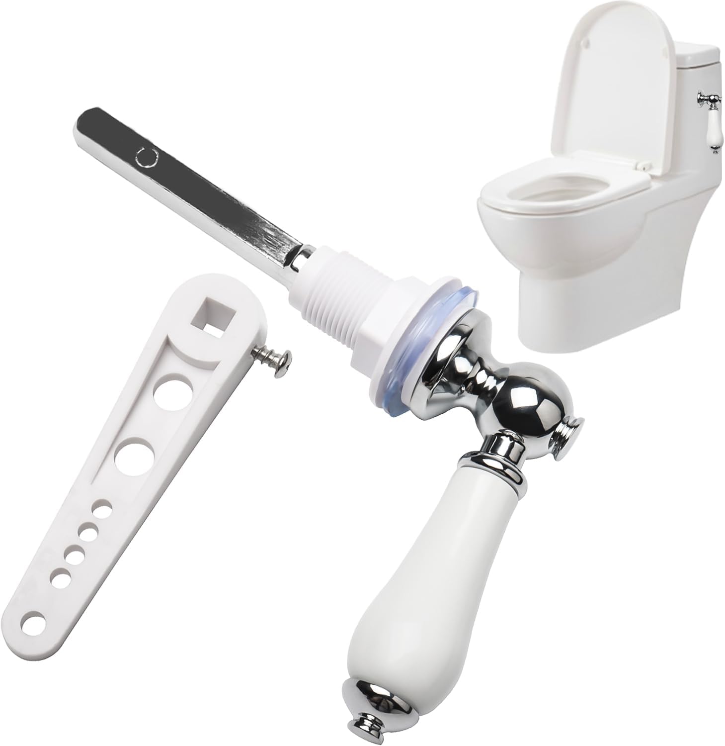 Taps2Traps® Extended 12" 290mm Hideaway Long Reach Cistern Lever Handle ...