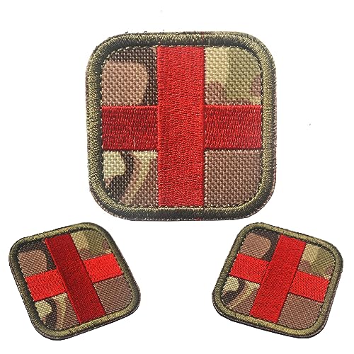 zalati Medic Patch Red Cross Embroidery with Velcro for First Aid ...