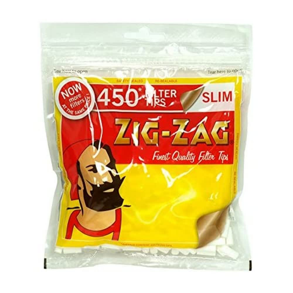 4lite Zig Zag Slim Filter Tips for Cigarettes, 500 g, Pack of 450 ...