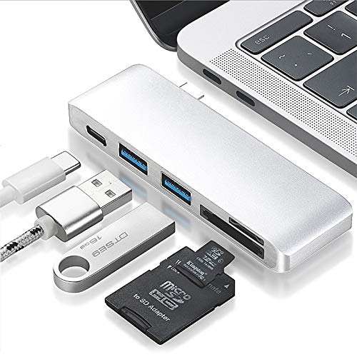 CHENCHUAN USB Hubs T5 5 in 1 USB-C/Type-C to 2 USB 3.0 + USB-C/Type-C ...