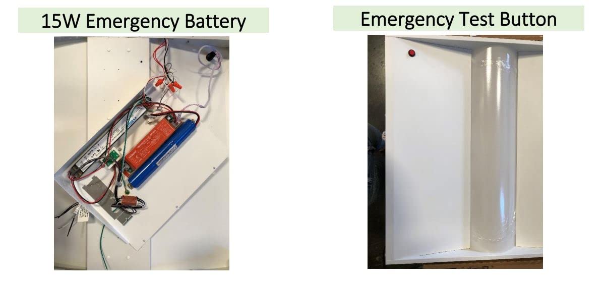 Battery Backup Fluorescent Fixture 2x4 Emergency Battery Backup,