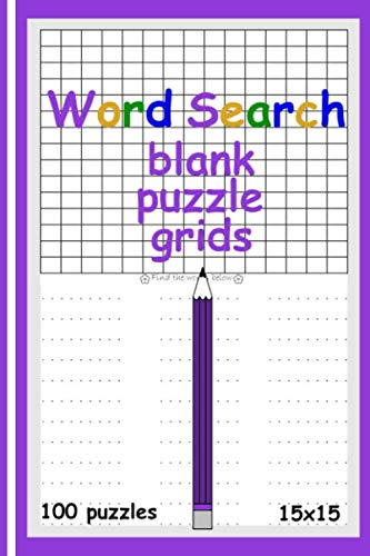 Word Search Blank Puzzle Grids: Make your own word search Puzzle Book ...